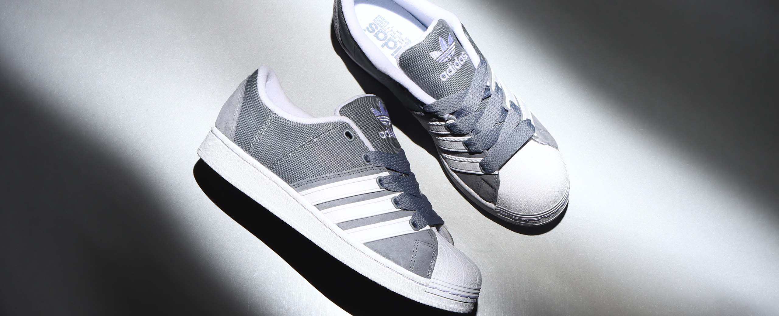 adidas SST SUPERMODIFIED GRAY/FOOTWEAR WHITE/FOOTWEAR WHITE | atmos ...
