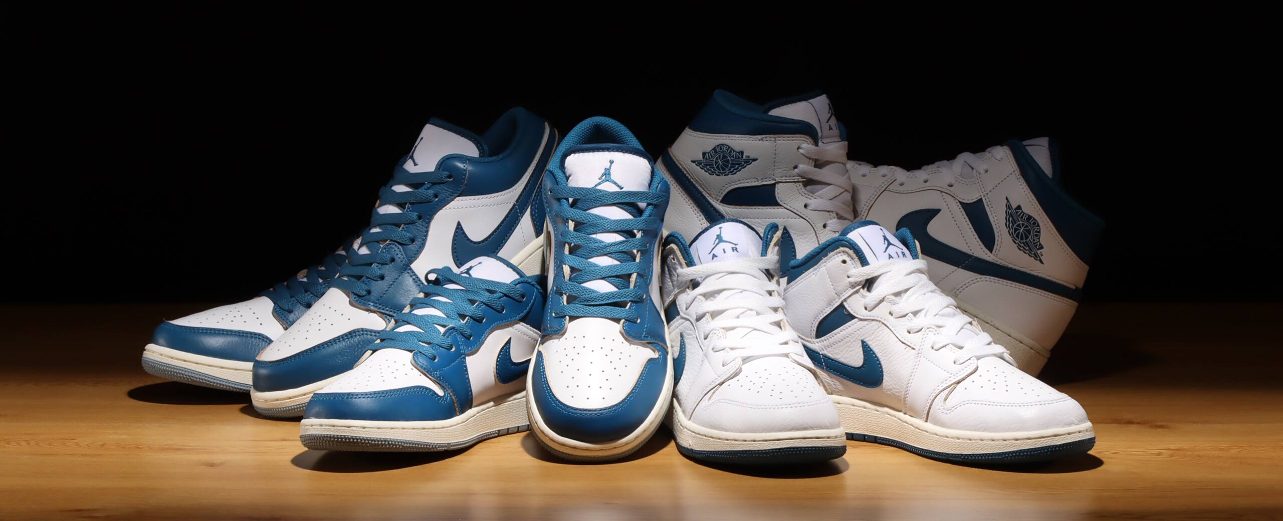 Blue and grey jordan 1 store